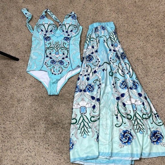 Flaxmaker | Swim | New Flaxmaker One Piece Swimsuit With Matching Skirt ...